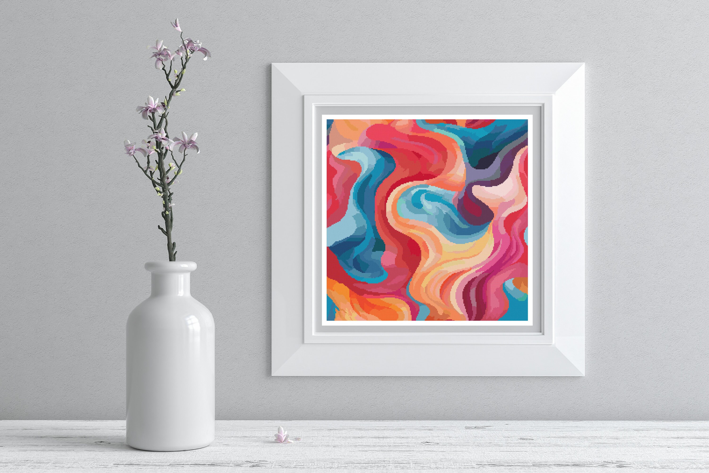 Psychedelic Counted Cross Stitch Pattern Digital - Etsy