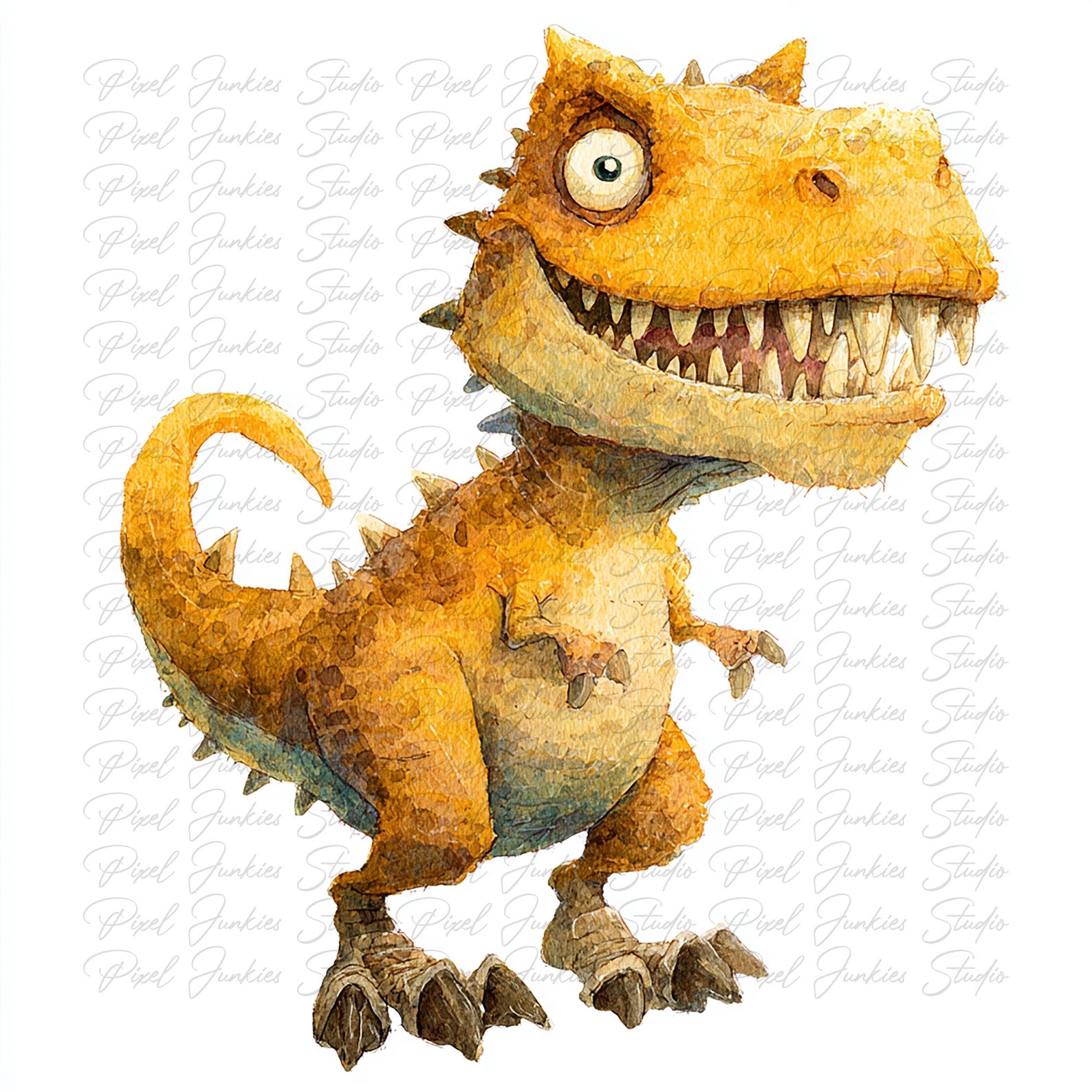 Watercolor T-rex Clipart Bundle: Cottagecore Dinosaur Graphics (JPG ...
