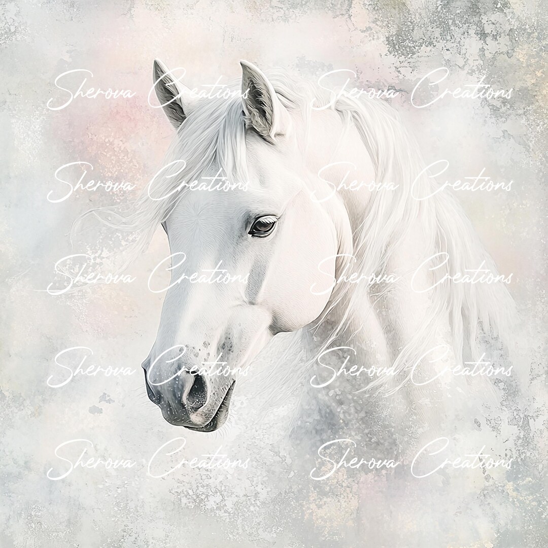 Textured Horse Digital Paper: Watercolor Background (digital Download ...