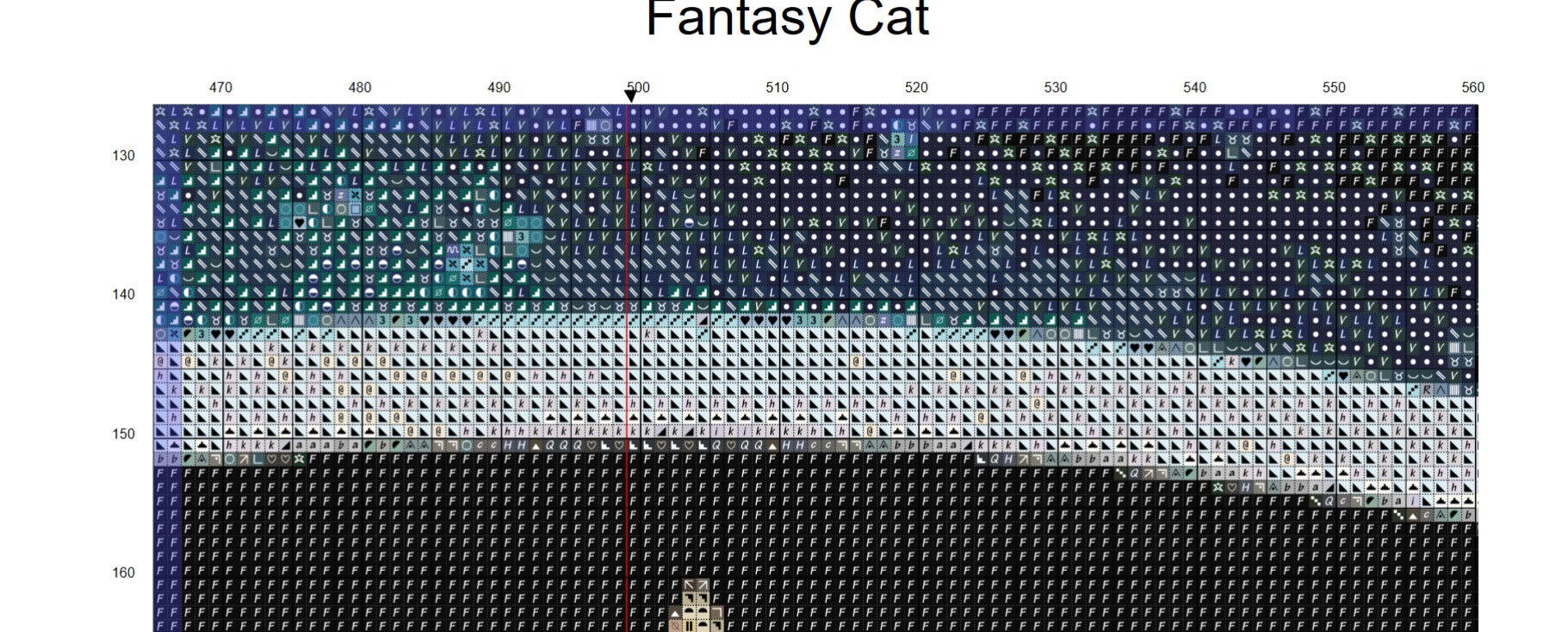 Fantasy Cat Cross Stitch Pattern Full Coverage 2 Sizes PDF Fantasy ...