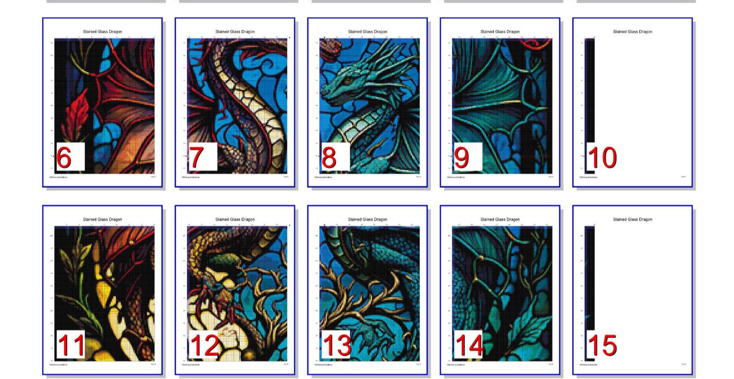 Dragon Counted Cross Stitch Pattern ** Digital | Printable ** - Etsy