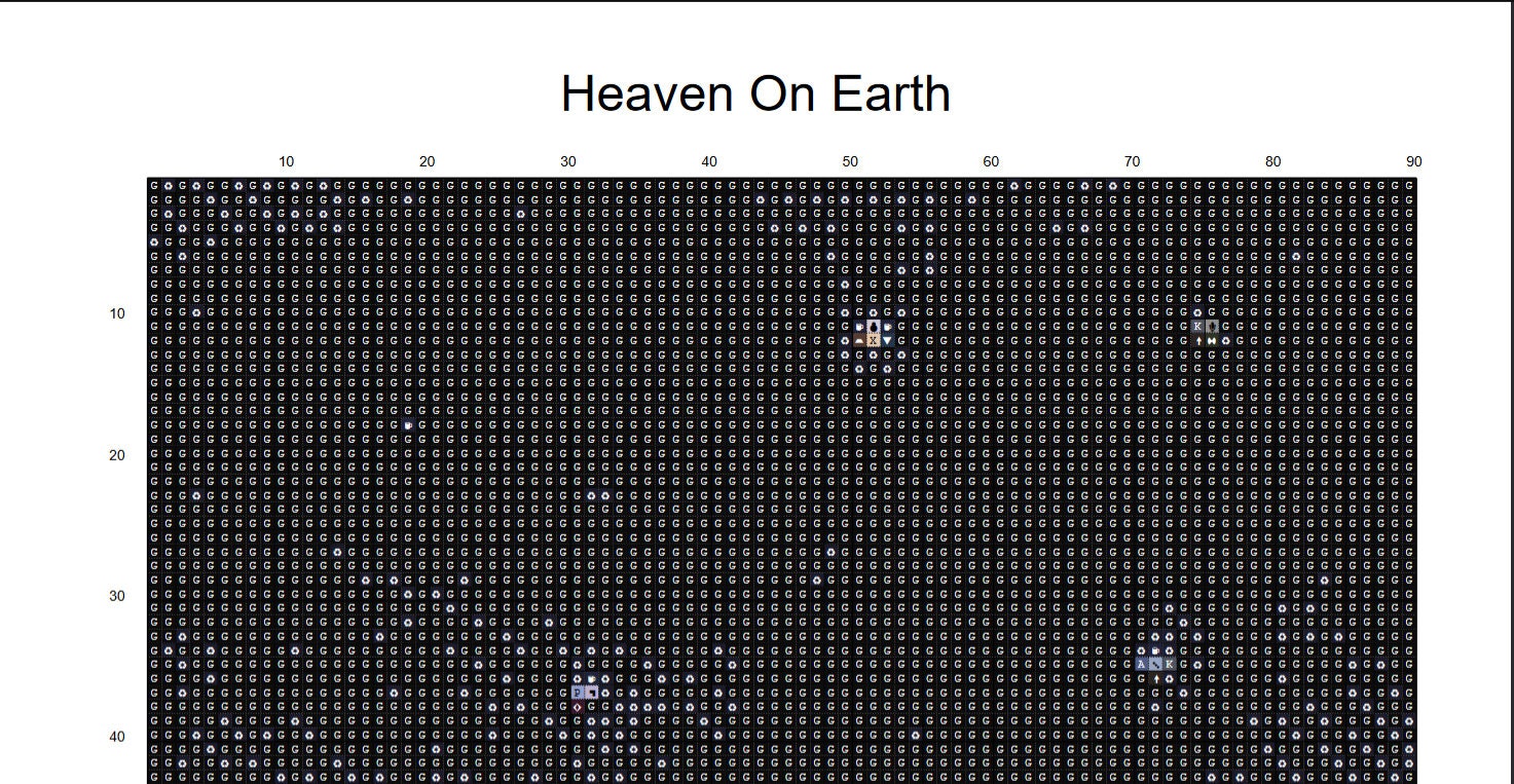 Heaven on Earth Cross Stitch Pattern Full Coverage Large Digital ...