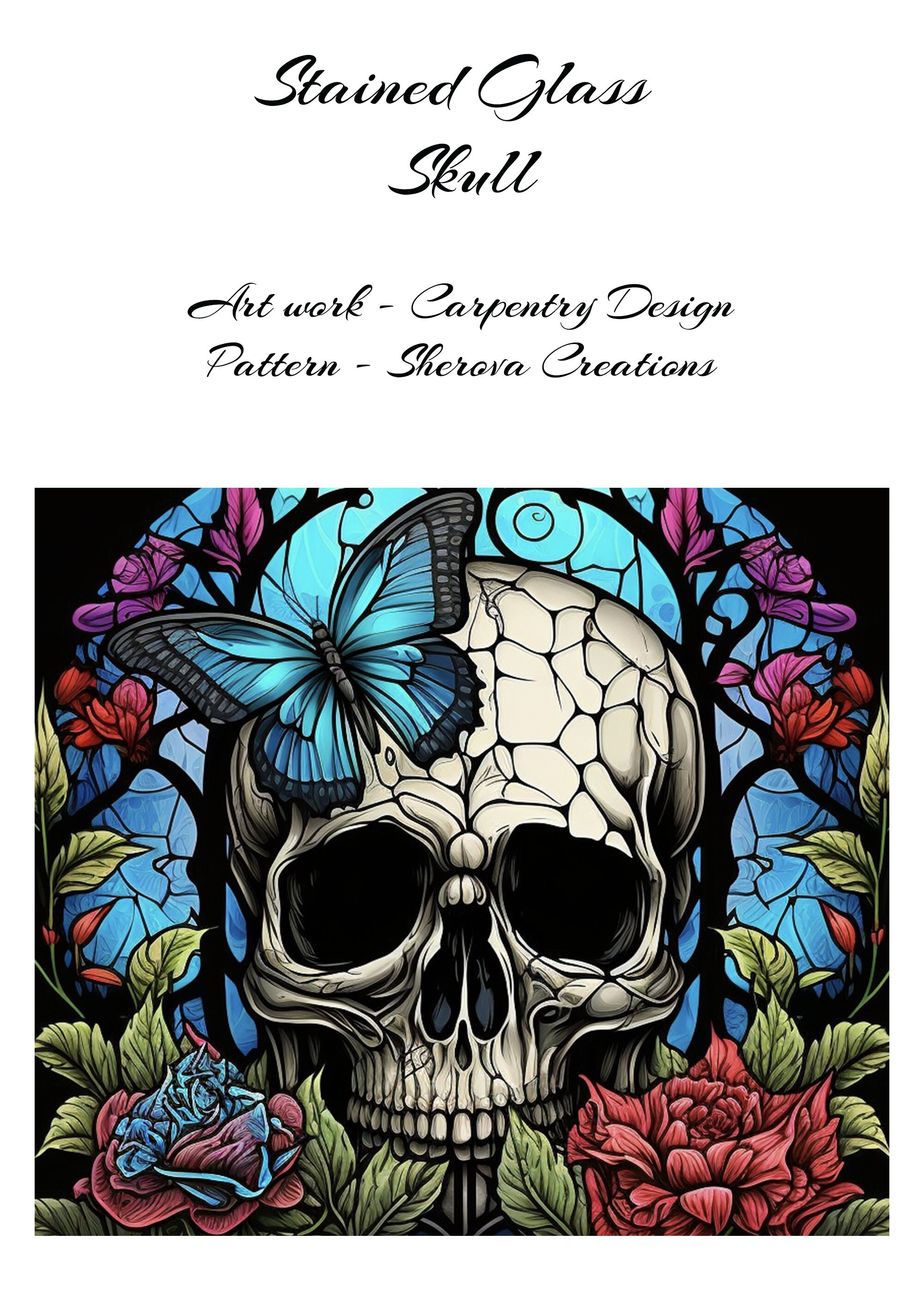 Stained Glass Skull Cross Stitch Pattern 3 Sizes Full - Etsy