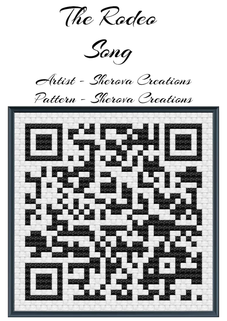 The Rodeo Song QR Code Cross Stitch Pattern - Etsy