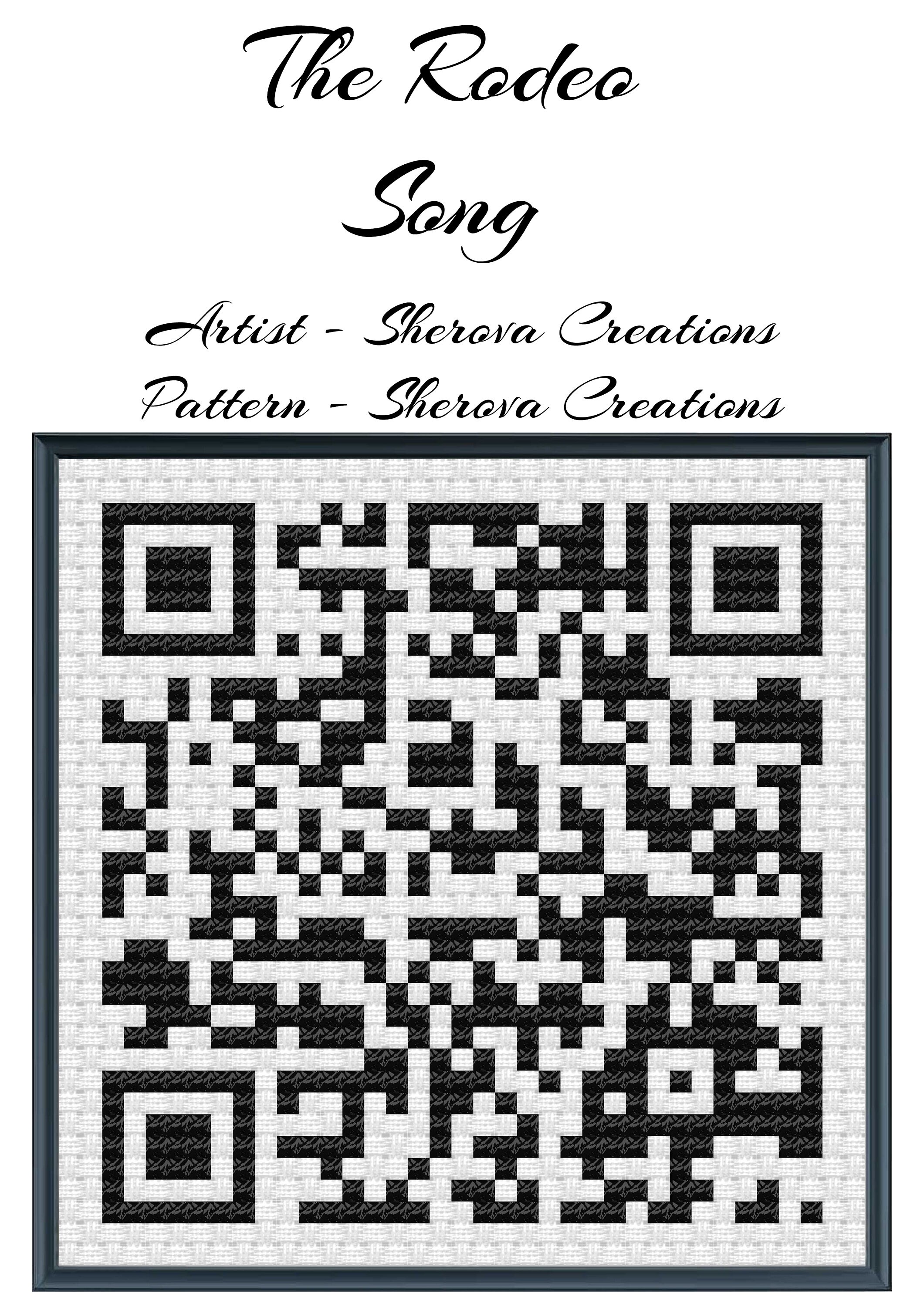 The Rodeo Song QR Code Cross Stitch Pattern - Etsy