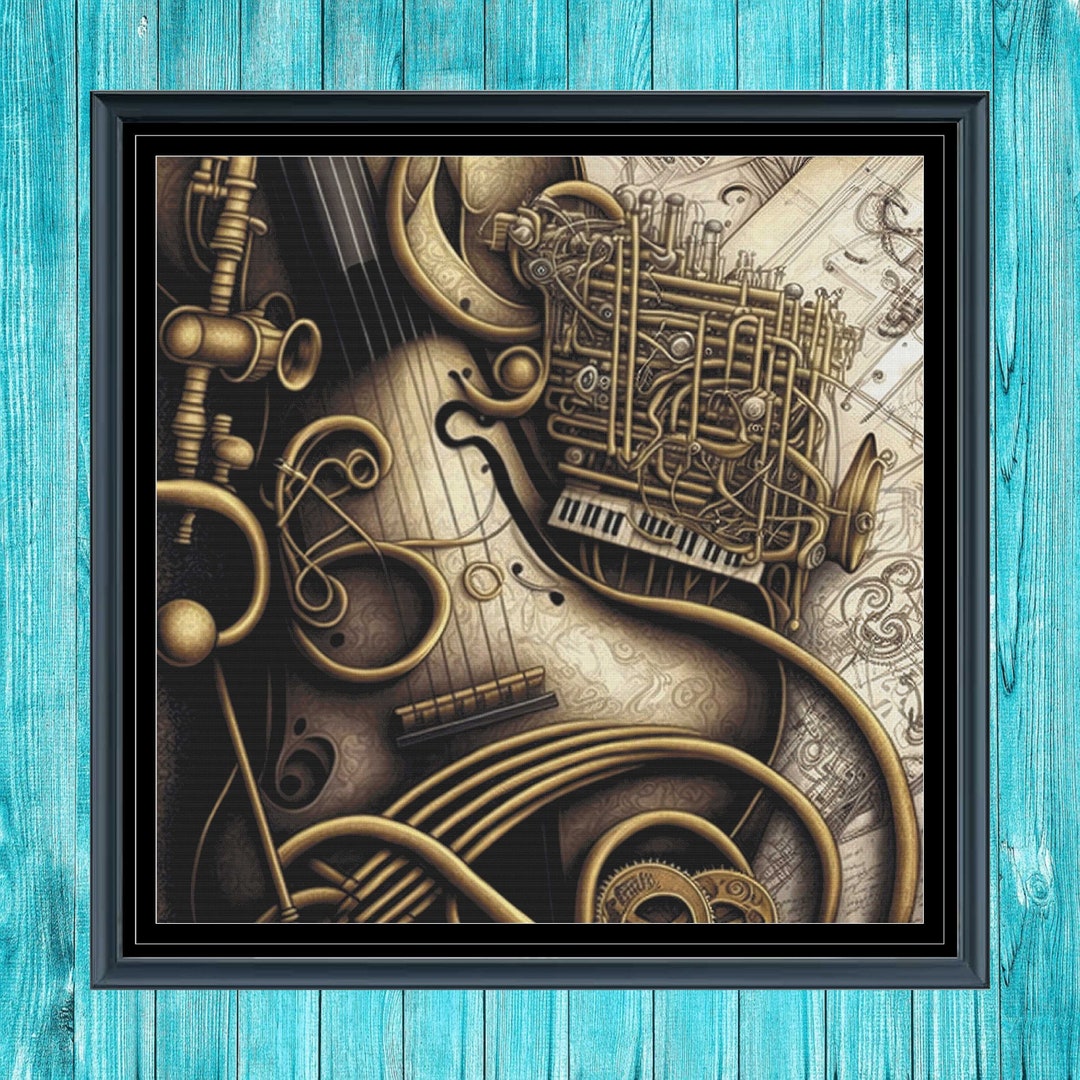 Anatomy of Music Cross Stitch Pattern PDF Music Fantasy Instruments ...