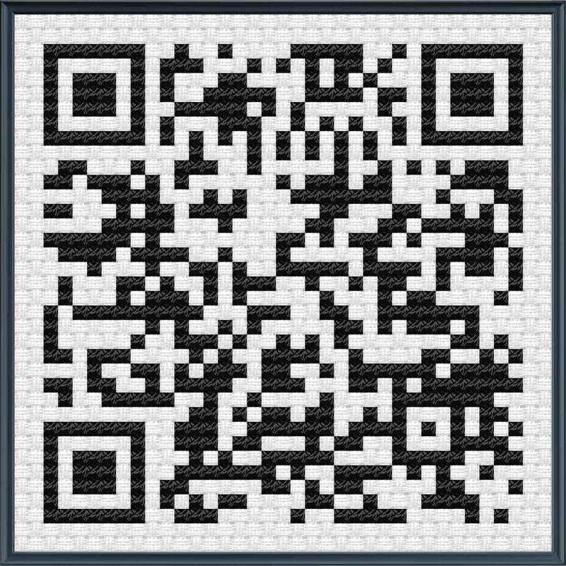 Rickroll QR Code Cross Stitch Pattern - Etsy