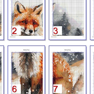 Winter Fox Counted Cross Stitch Pattern ** Digital | Printable ** - Etsy