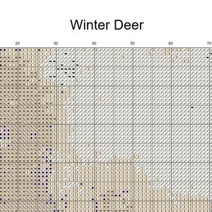 Winter Deer Counted Cross Stitch Pattern ** Digital | Printable ** - Etsy