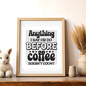Funny Coffee Quote Cross Stitch Pattern: Modern Home Decor (PDF Pattern ...