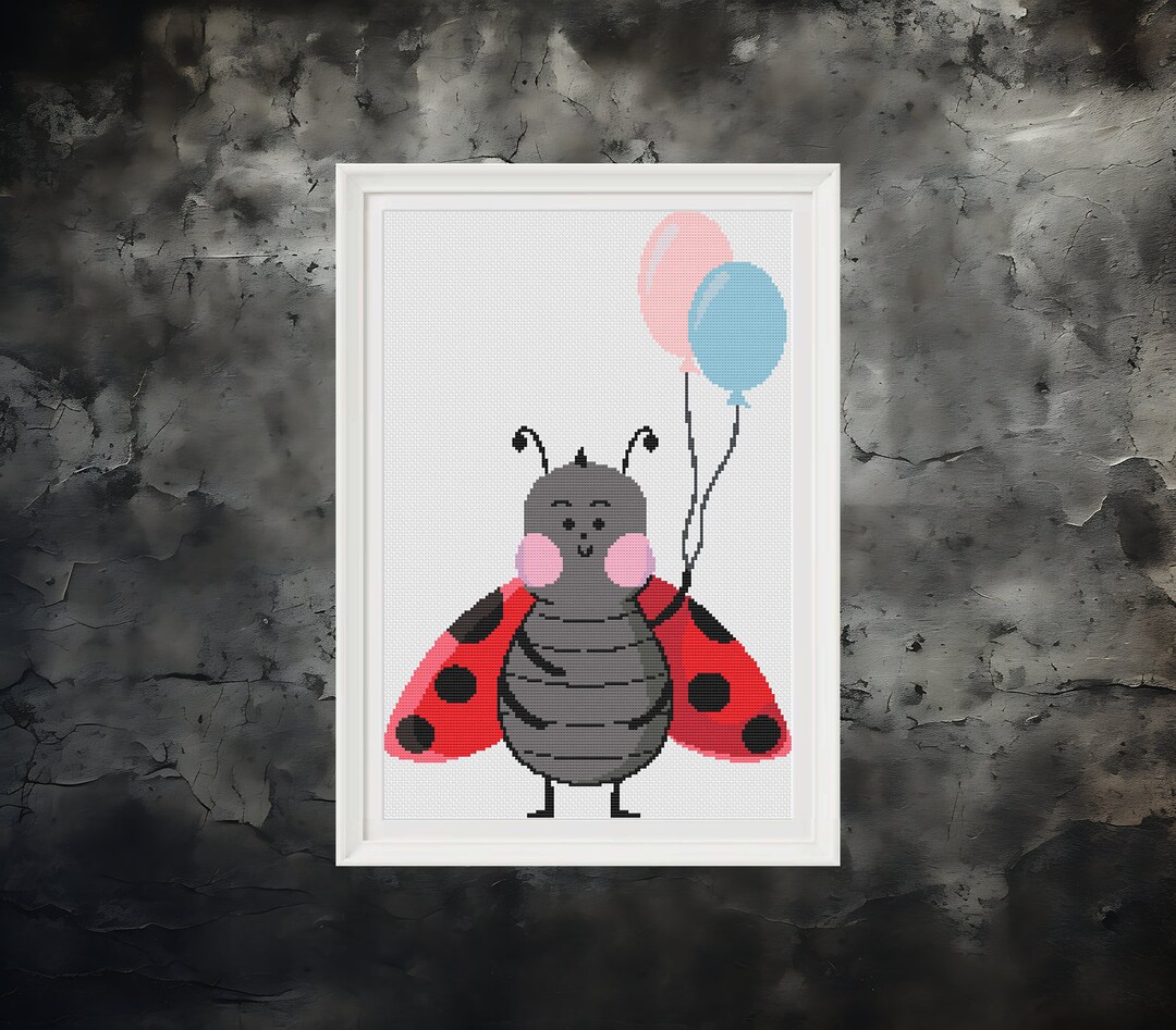 Lady Bug Cross Stitch Pattern **digital | Printable ** - Etsy