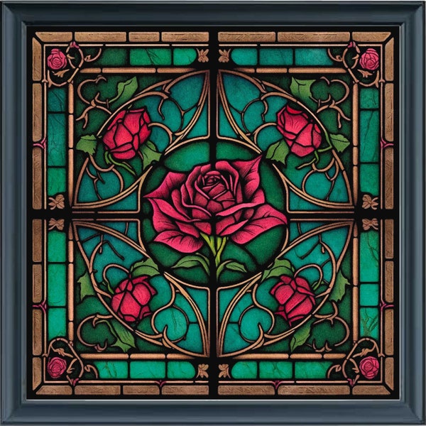 Stained Glass Cross Stitch Pattern - Etsy