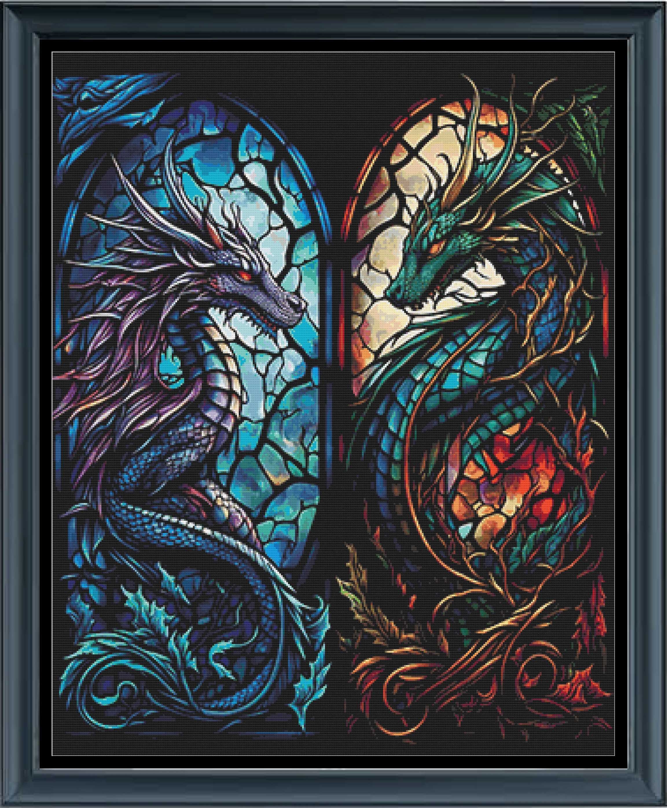 Dragon Counted Cross Stitch Pattern Digital Printable - Etsy