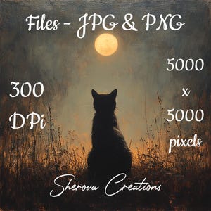 Black Cat - Digital Art ** Digital | Printable ** PNG | JPG ** - Etsy