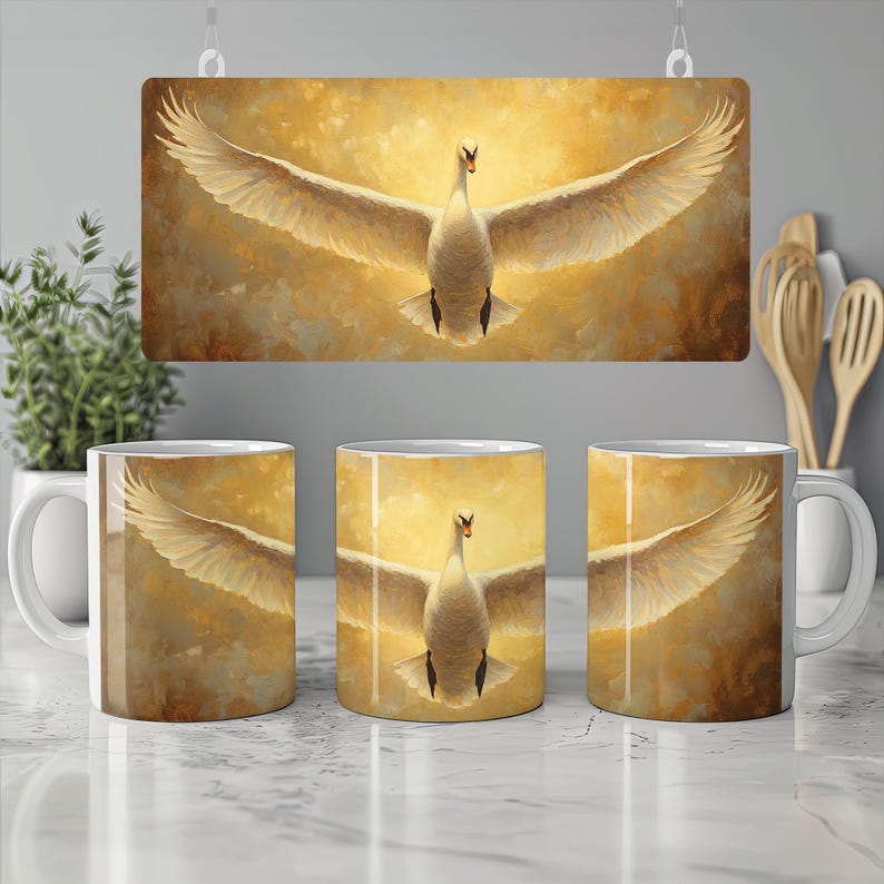 Bird in Flight Mug Wrap, Sublimation Template (digital Download) - Etsy ...
