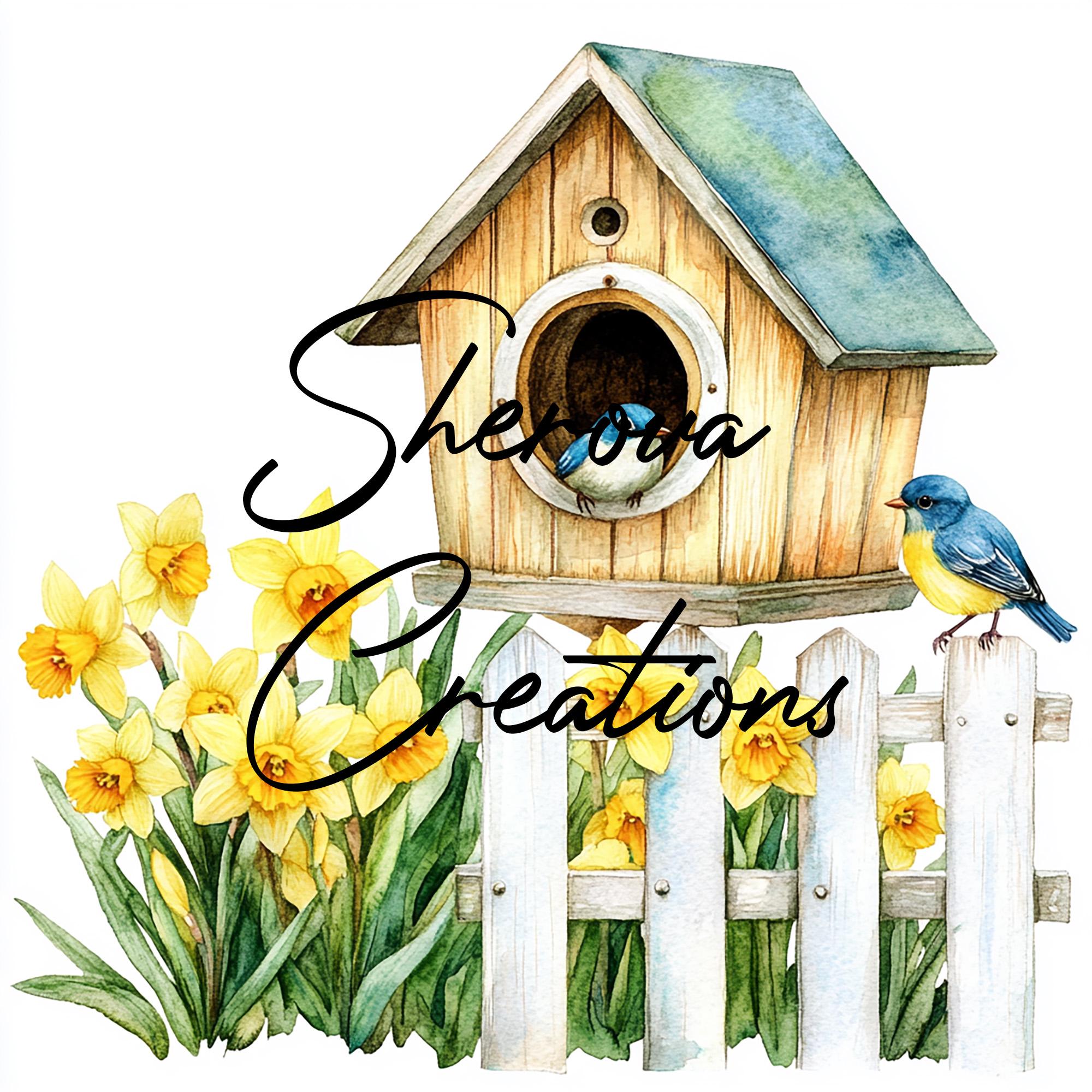 Watercolor Bird Clipart Bundle, Spring Flowers, Birdhouse (JPG) - Etsy