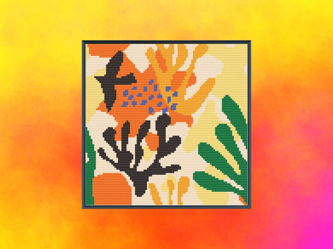 Abstract Counted Cross Stitch Pattern Digital Printable - Etsy