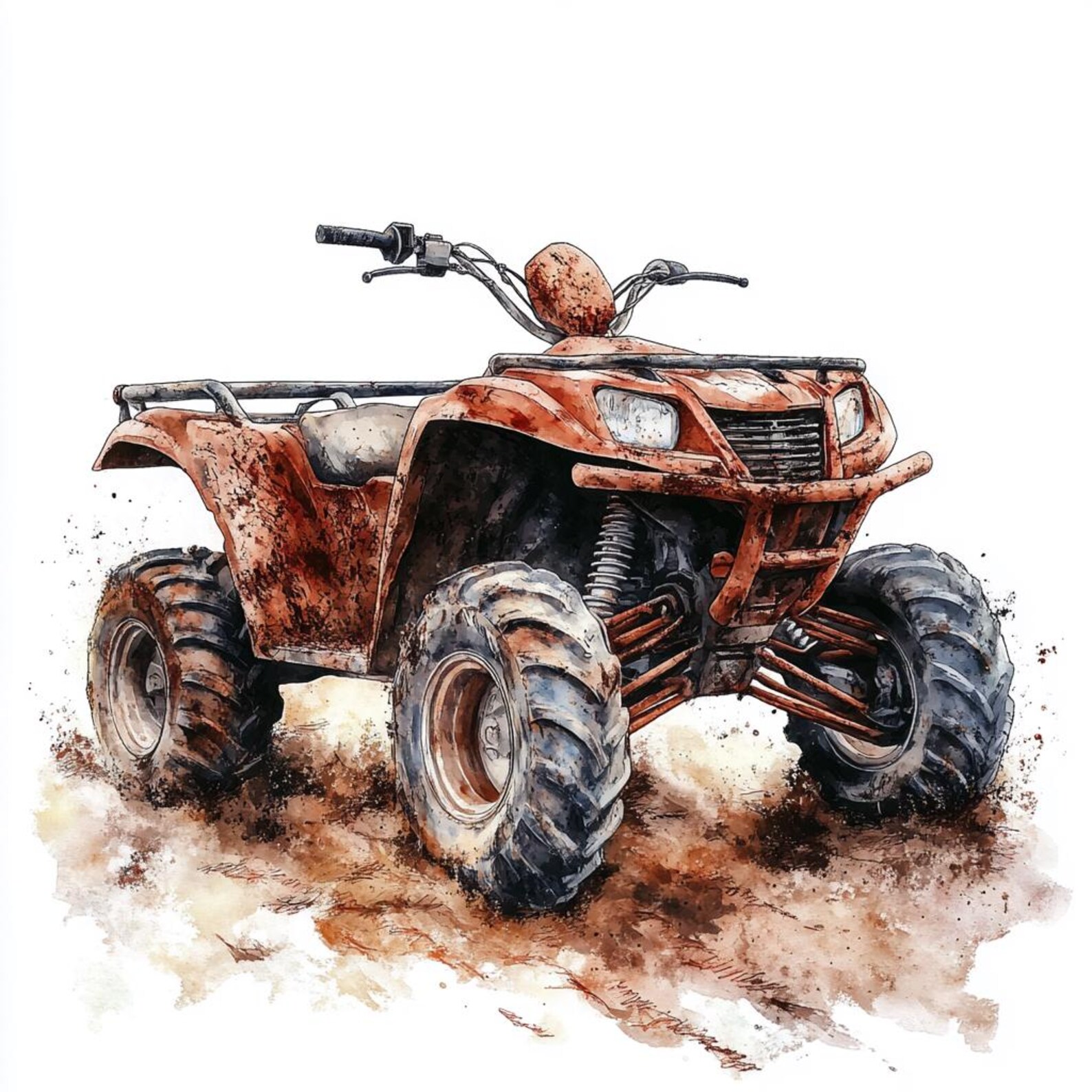 Watercolor ATV Clipart: Mud Quad Bike Image (digital Download) - Etsy