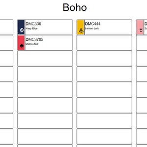 Abstract Colorful Cross Stitch Pattern: Modern Boho Embroidery (digital ...