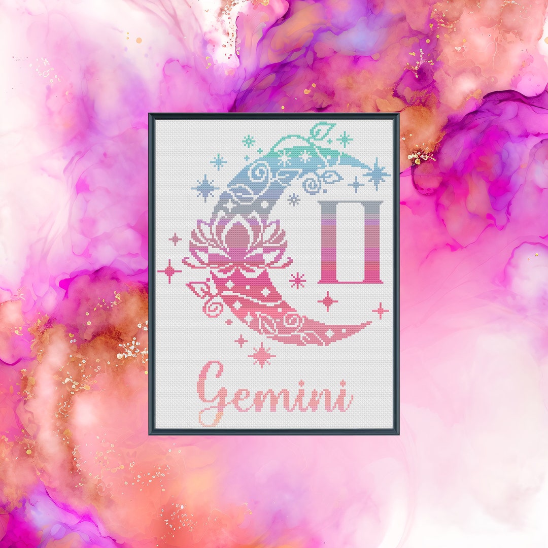 Gemini Counted Cross Stitch Pattern Digital Printable - Etsy