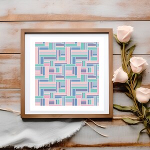 Geometric Counted Cross Stitch Pattern **digital | Printable ** - Etsy
