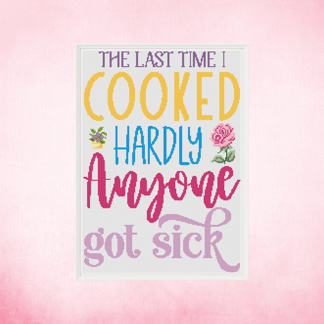Funny Cooking Cross Stitch Pattern: Sarcastic Kitchen Decor (PDF) - Etsy