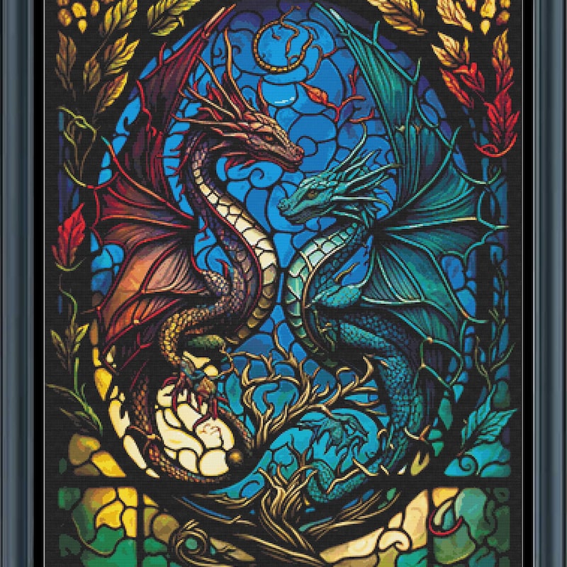 Large Blue Glass Cross - Etsy