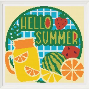 Summer Cross Stitch Pattern Digital Printable - Etsy