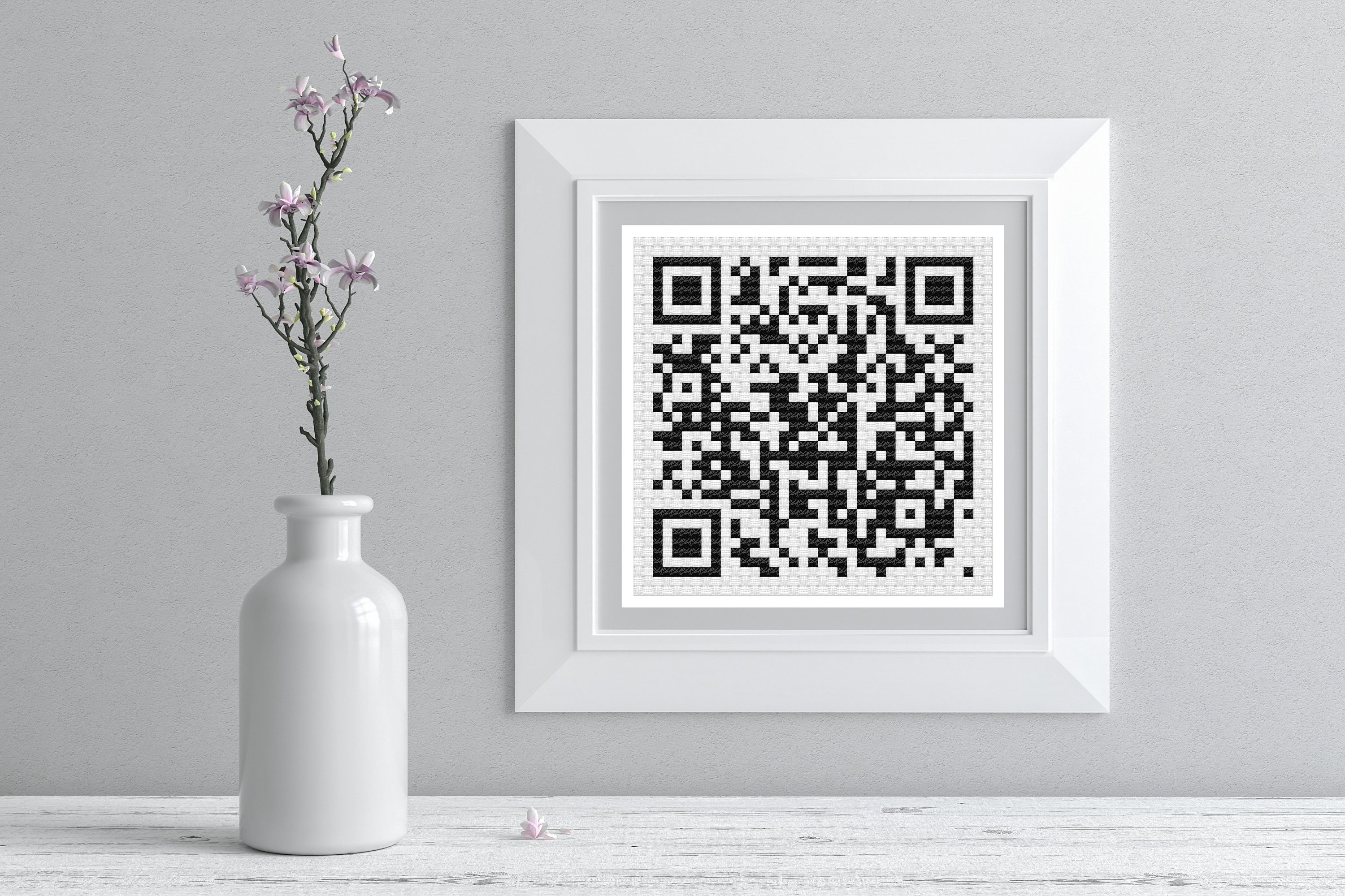 Hey Santa Clause QR Code Cross Stitch Pattern - Etsy