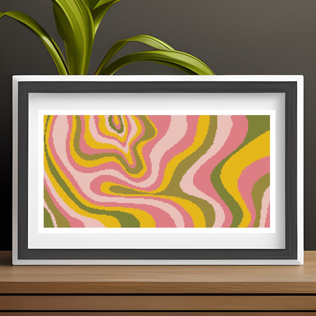 Psychedelic Counted Cross Stitch Pattern Digital - Etsy