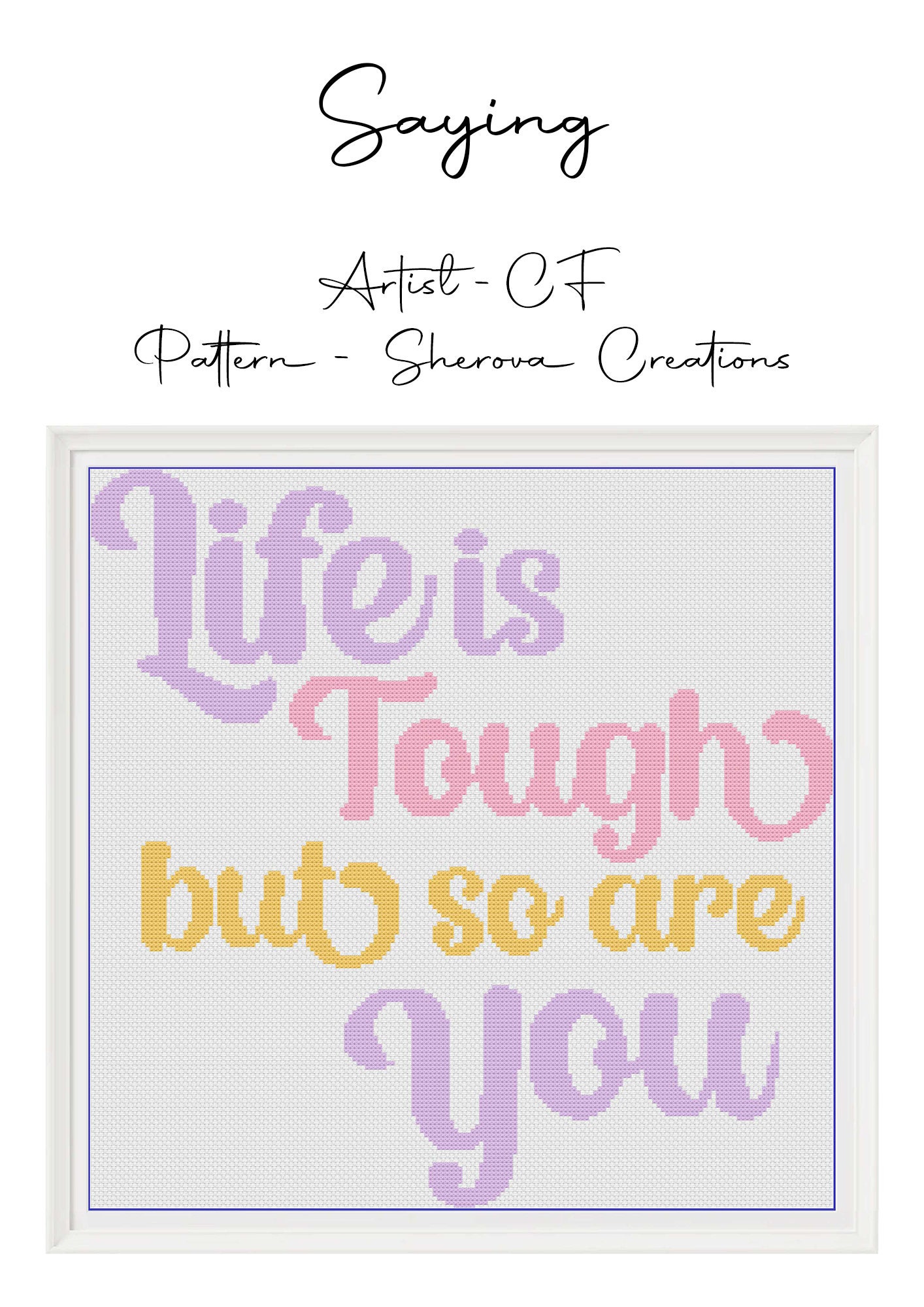 Saying Counted Cross Stitch Pattern Digital Printable - Etsy