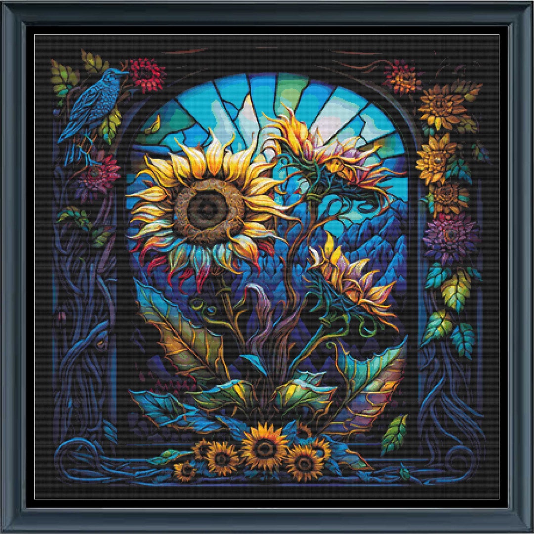 Sunflower Counted Cross Stitch Pattern ** Digital | Printable ** - Etsy