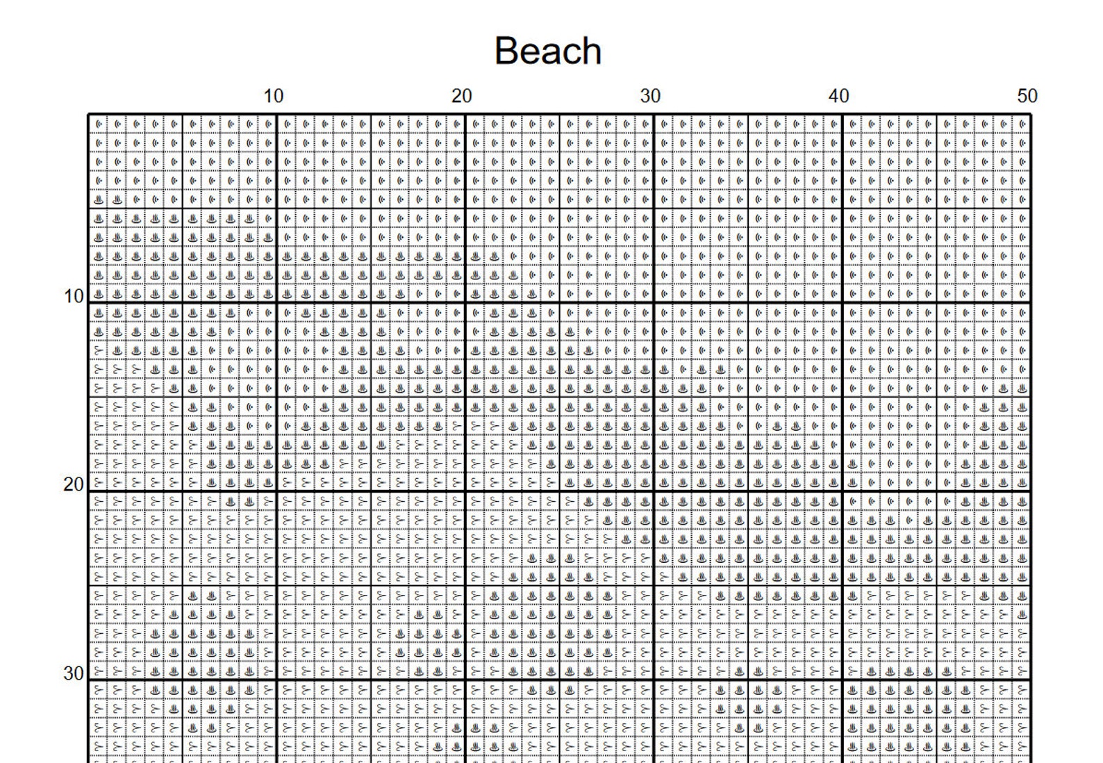 Beach Footprints Cross Stitch Pattern ** Digital | Printable ** - Etsy