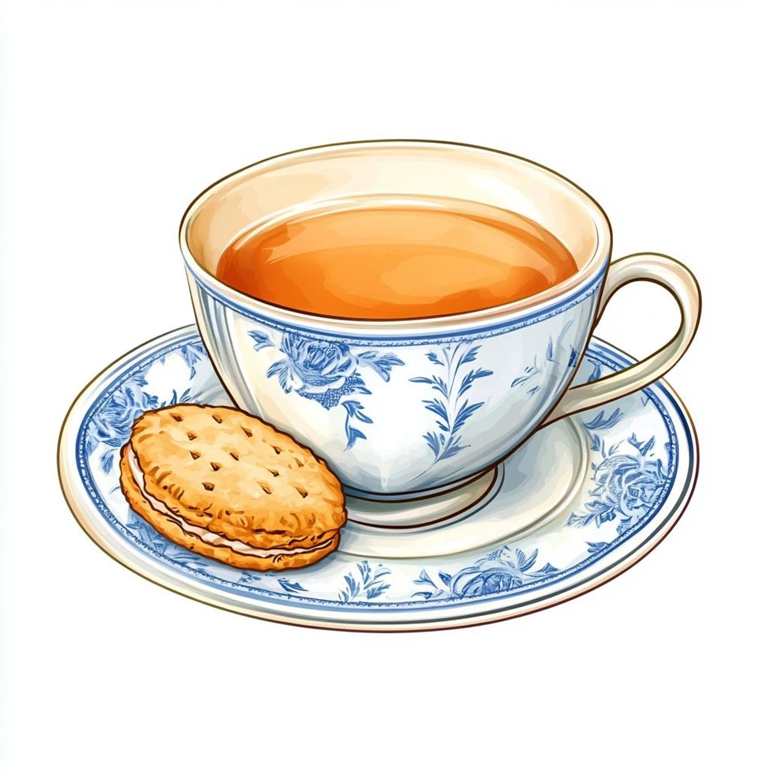 Watercolor Tea and Biscuit Clipart Bundle, Junk Journal Graphics (JPG ...