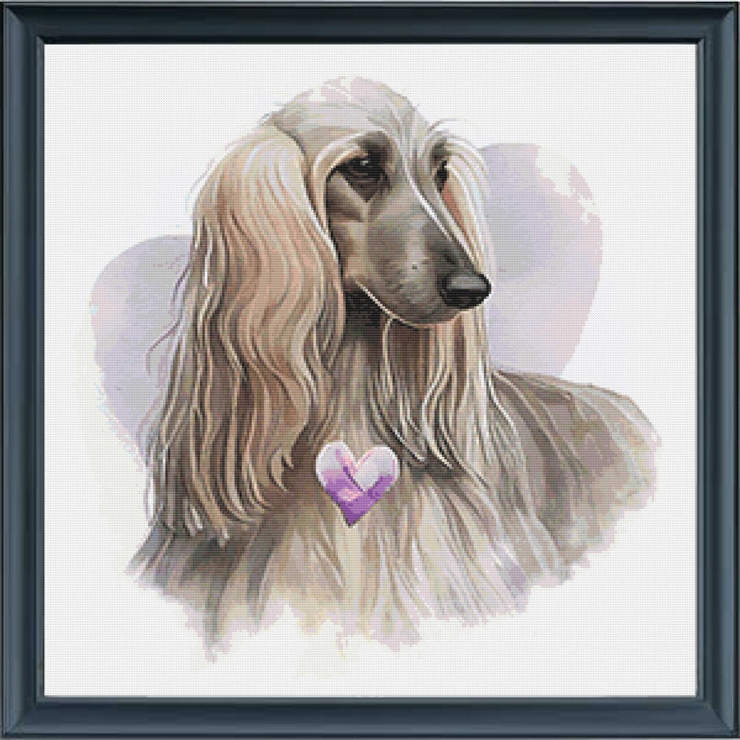 Afghan Hound Cross Stitch Pattern ** Digital | Printable ** - Etsy