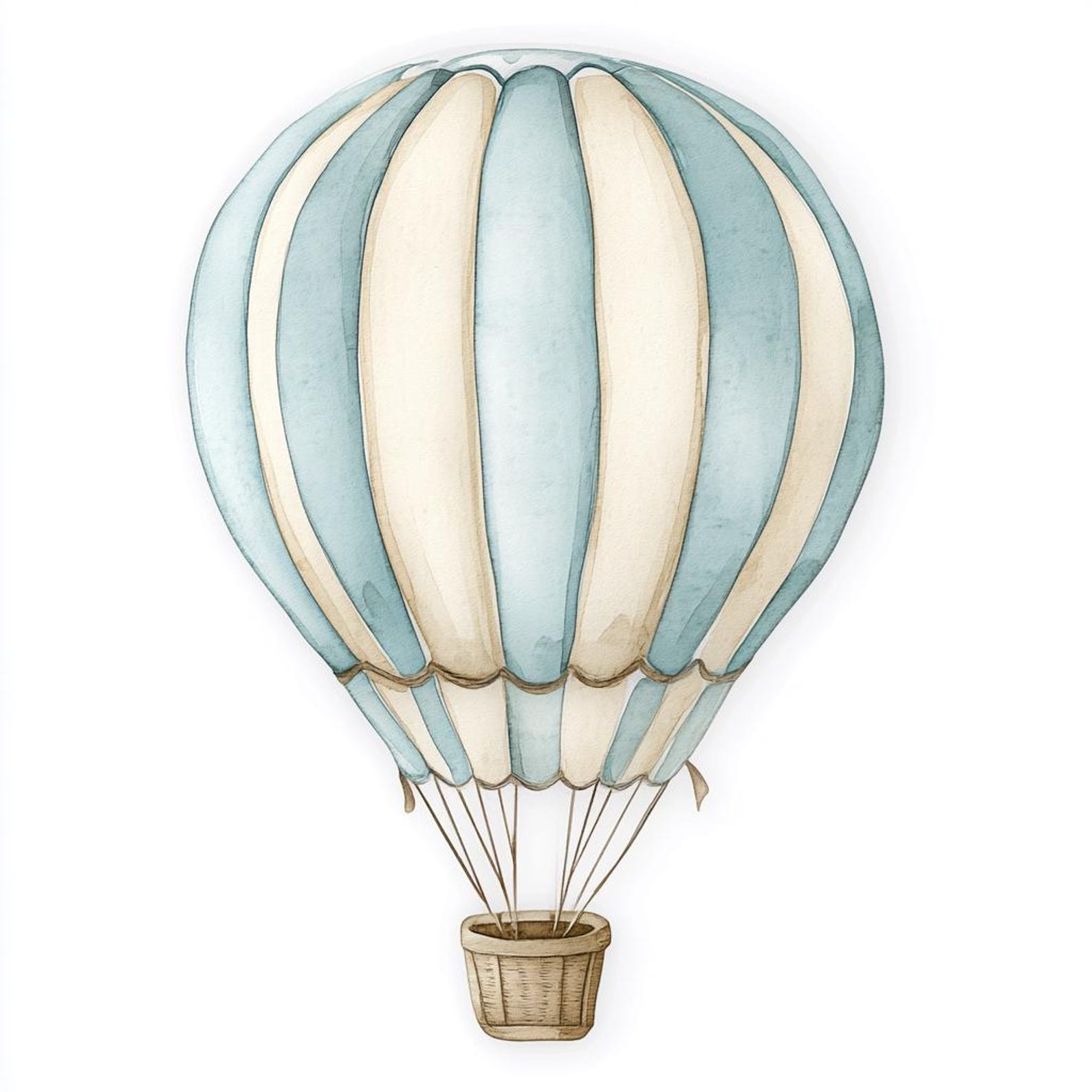 Watercolor Hot Air Balloon Clipart Bundle: JPG & PNG (digital Download ...