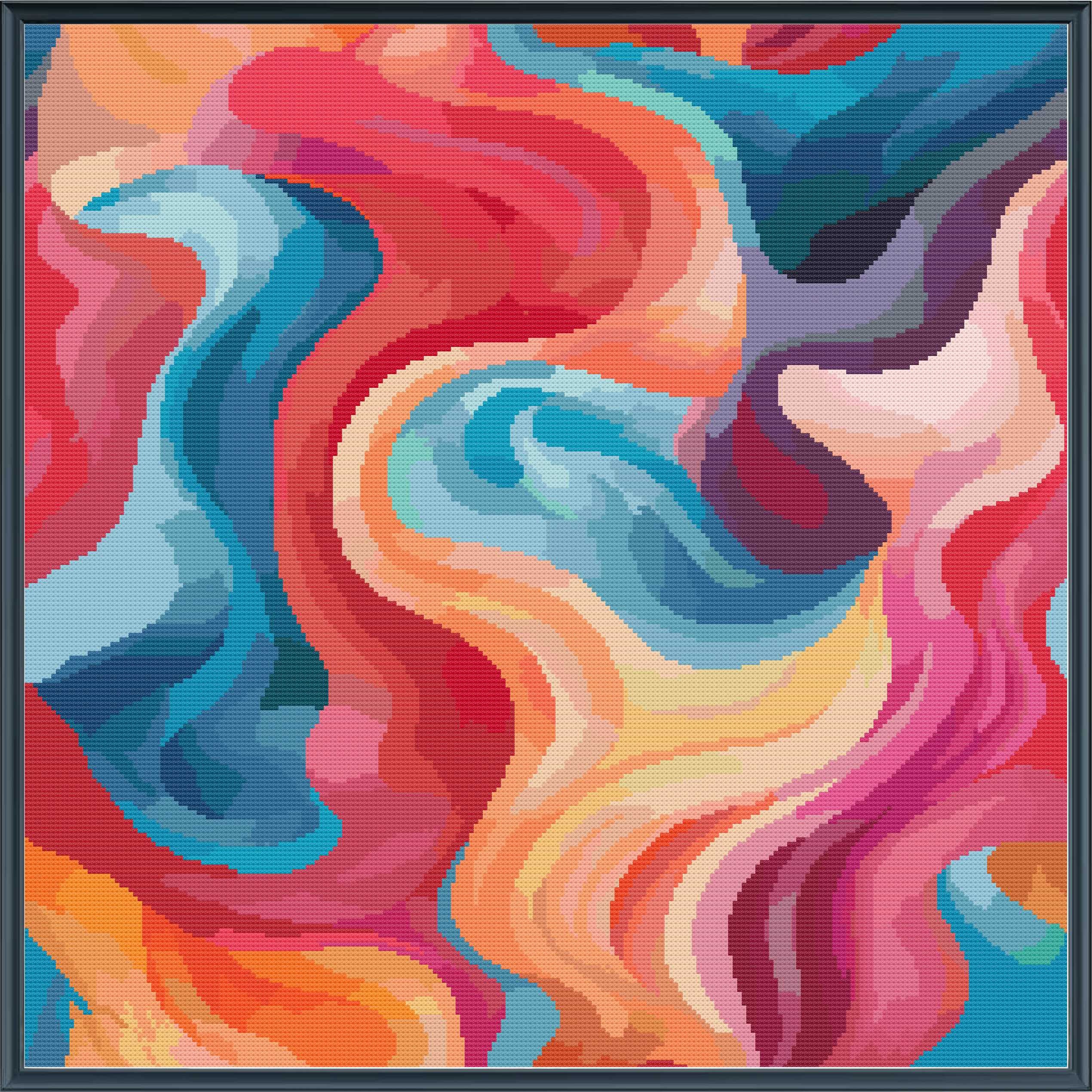 Psychedelic Counted Cross Stitch Pattern Digital - Etsy