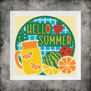 Summer Cross Stitch Pattern Digital Printable - Etsy