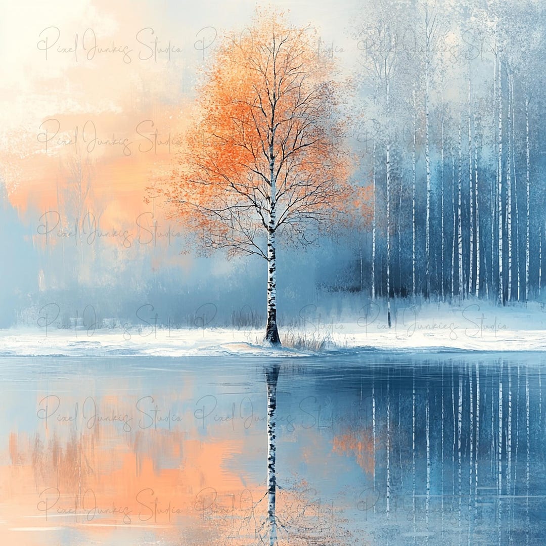 Winter Tree Background, 10 Image Bundle, 300DPI, Digital Download - Etsy