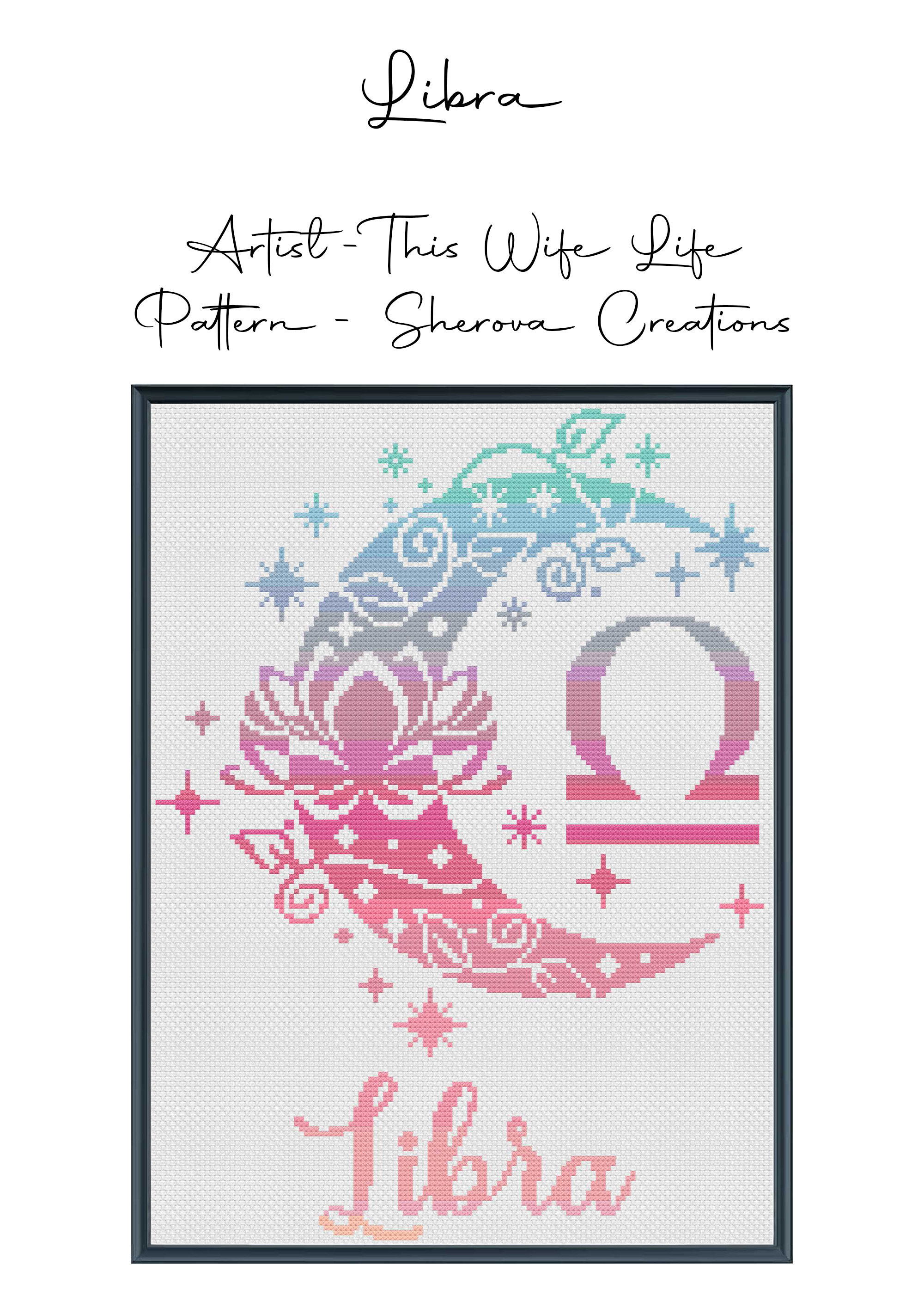 Libra Counted Cross Stitch Pattern Digital Printable - Etsy