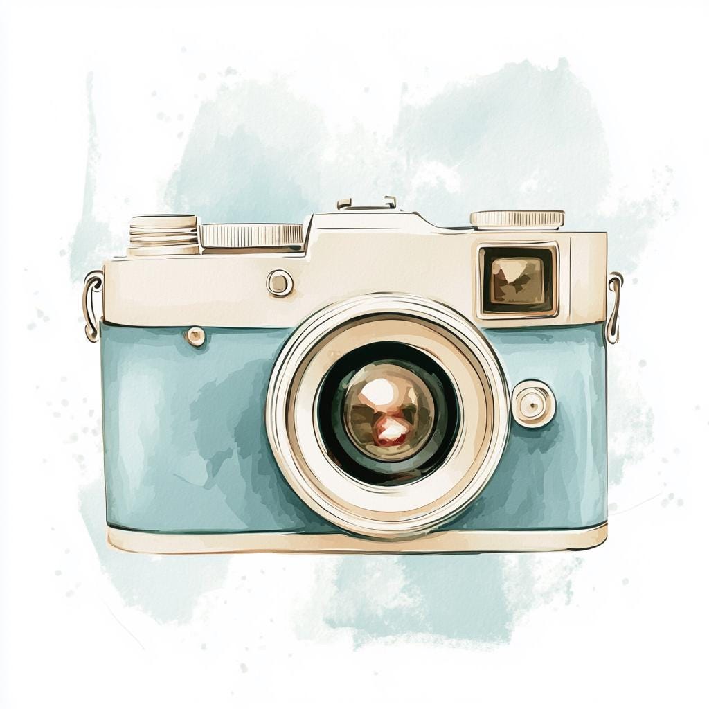 Vintage Camera Clipart Bundle: Watercolor Style (JPG, PNG) - Etsy