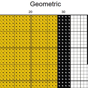Geometric Counted Cross Stitch Pattern ** Digital | Printable ** - Etsy