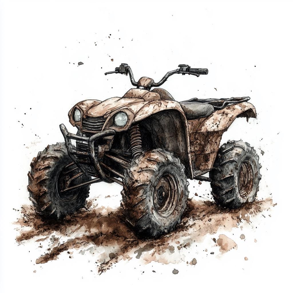 Watercolor ATV Clipart: Mud Quad Bike Image (digital Download) - Etsy