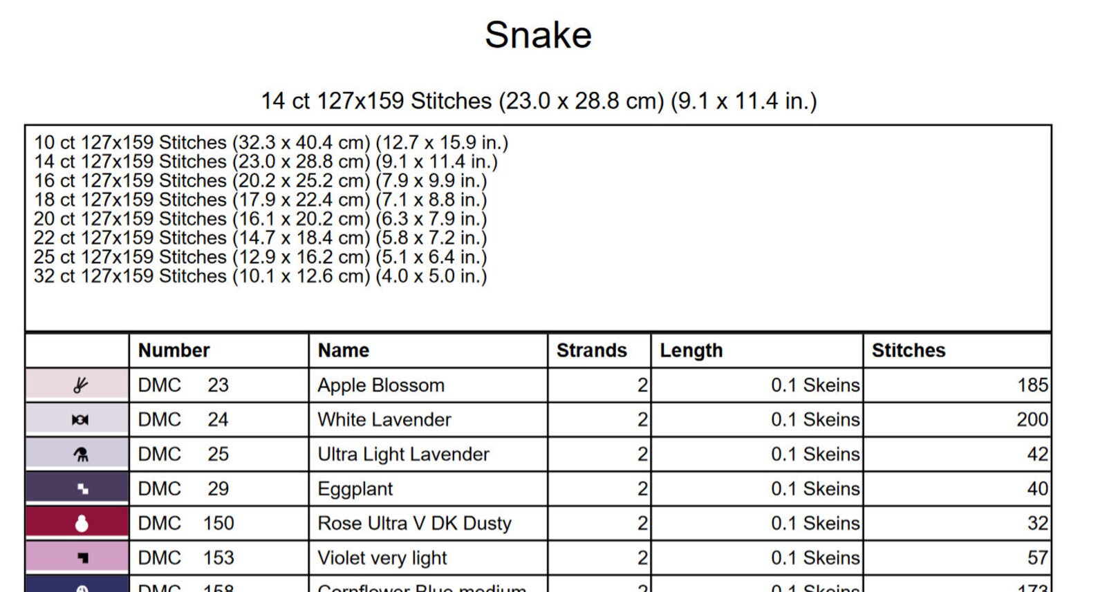 Geometric Snake Counted Cross Stitch Pattern Digital Printable - Etsy