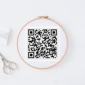 Rickroll QR Code Cross Stitch Pattern - Etsy