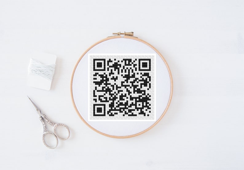 Rickroll QR Code Cross Stitch Pattern - Etsy