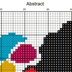 Abstract Counted Cross Stitch Pattern ** Digital | Printable ** - Etsy