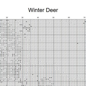 Winter Deer Counted Cross Stitch Pattern ** Digital | Printable ** - Etsy