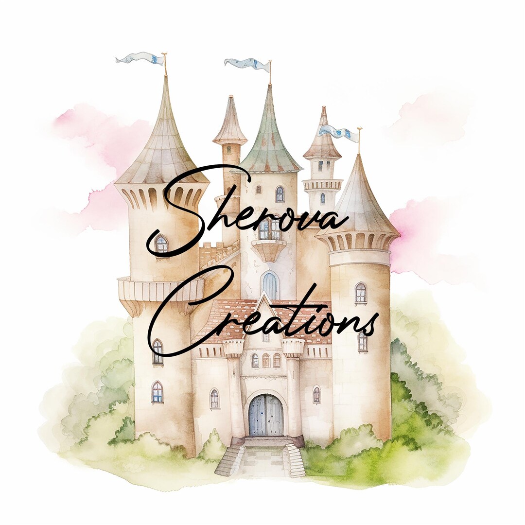 Watercolor Castle Clipart Bundle: Fantasy Wall Art (JPG) - Etsy