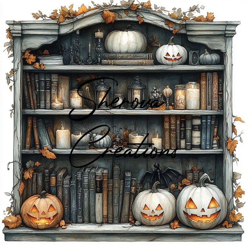 Halloween Watercolor Clipart Bundle: Pumpkin Jack-o'-lanterns (JPG ...